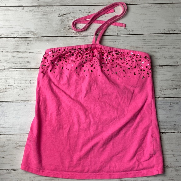 Shirts & Tops | Justice Girls Neon Pink Halter Top Size 1 | Poshmark